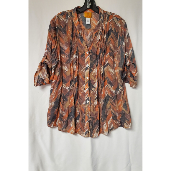 Ruby Rd. | Tops | Ruby Rd Button Down Pleated Womens Blouse Size Medium ...